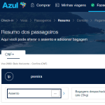 Como marcar meu assento – Azul
